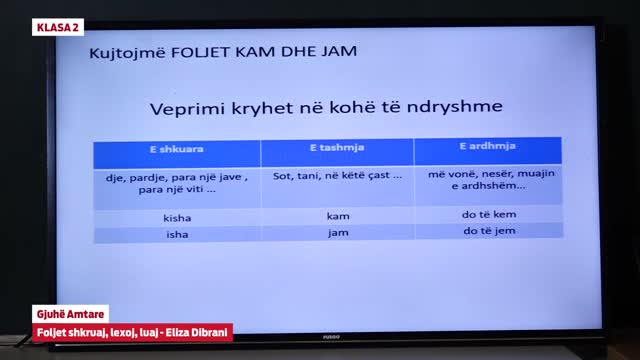 Klasa 2 - Gjuhë amtare - Foljet “shkruaj”, “lexoj”, “luaj” | GjirafaVideo