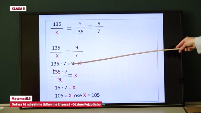 Klasa 5 - Matematikë - Detyra të ndryshme lidhur me thyesat | GjirafaVideo